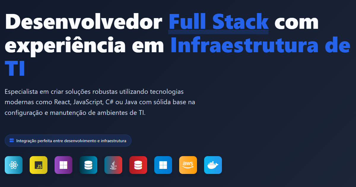 Fabiano Morais | Desenvolvedor Full Stack
